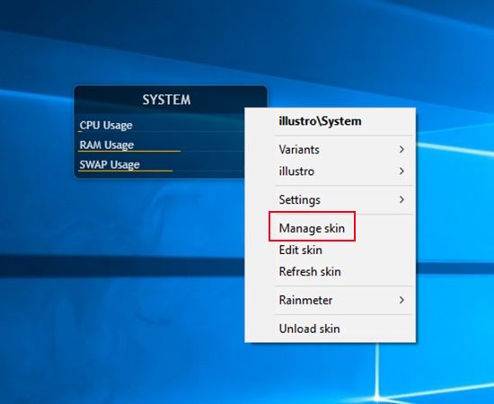 Làm Đẹp Windows 10 Đơn Giản với Rainmeter - Mytour